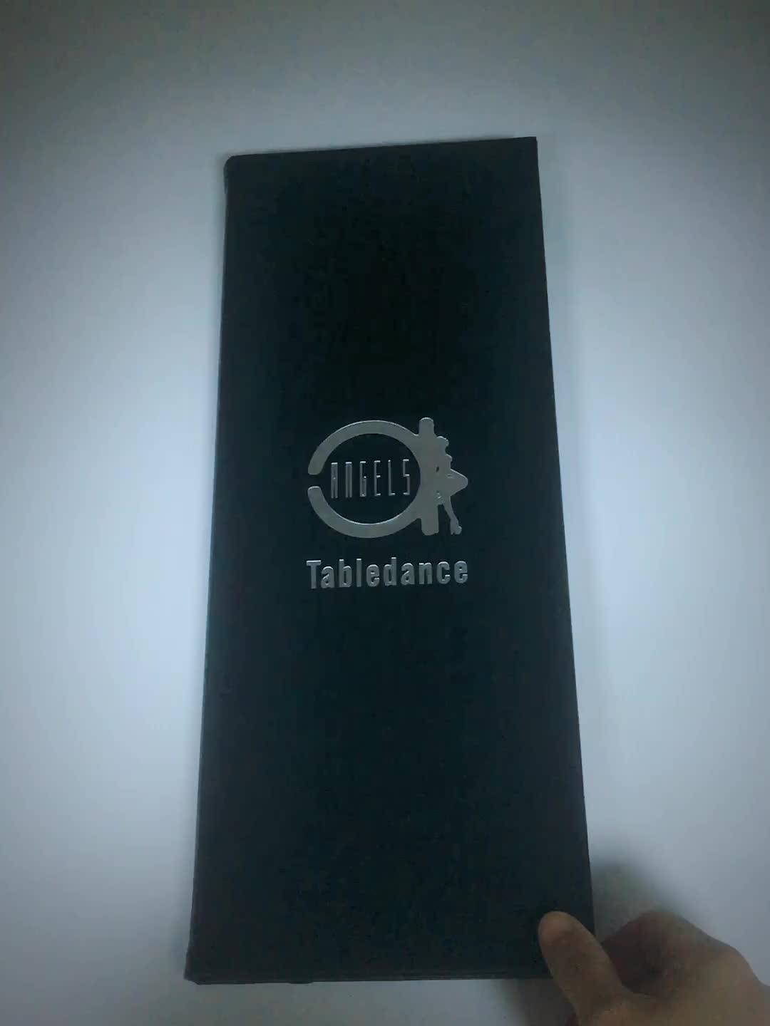 3 Pages Illuminated Led Menu Card,Tri-folded Menu Cover With Led Light ...