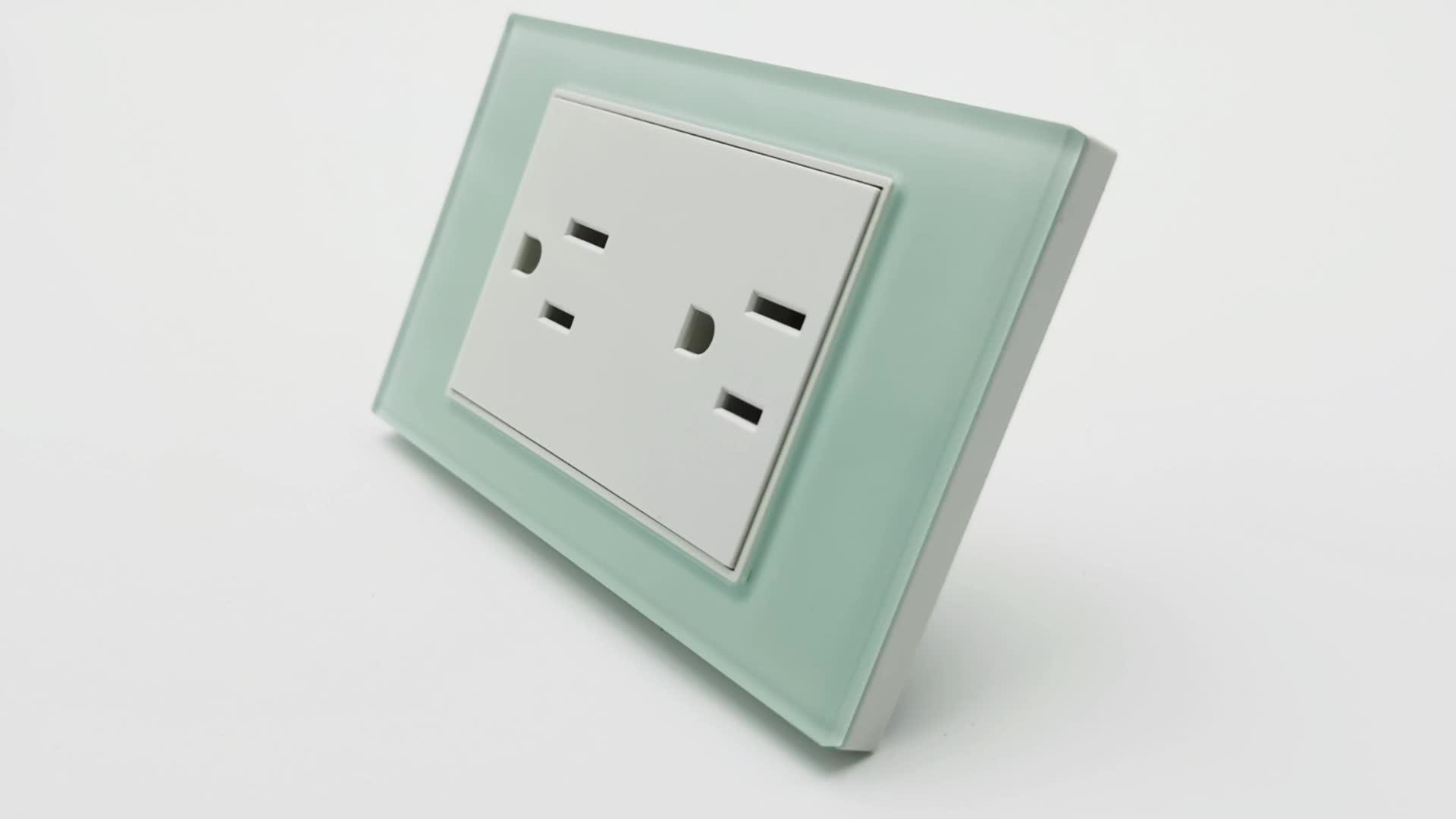 Luxury American Wall Mounted Glass Panel Modern Switch Socket - Buy ...