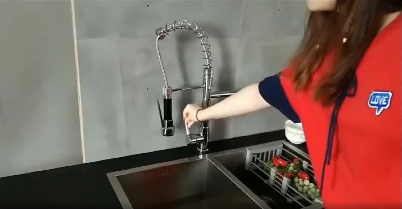 Luxury Black Bronze Spring Kitchen Mixer Faucet Vanity Tap Single ...