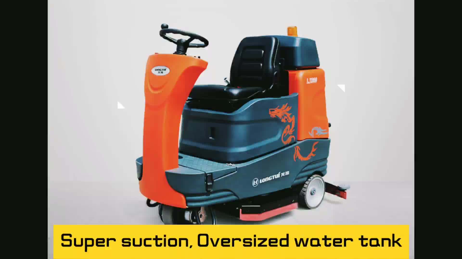 Large Water Tank Ride On Scrubber Floor Cleaning Machine For ...