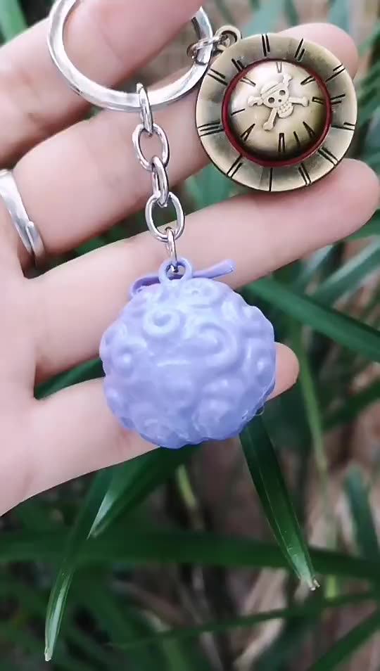 11 Designs Devil Fruit Anime Keychain Metal Creative Luffy Gum Gum ...