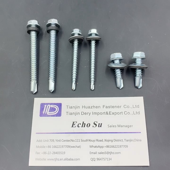 Carbon Steel C1022a Hex Washer Head Type Epdm Self Drilling Screw - Buy Self Drilling Screw ...