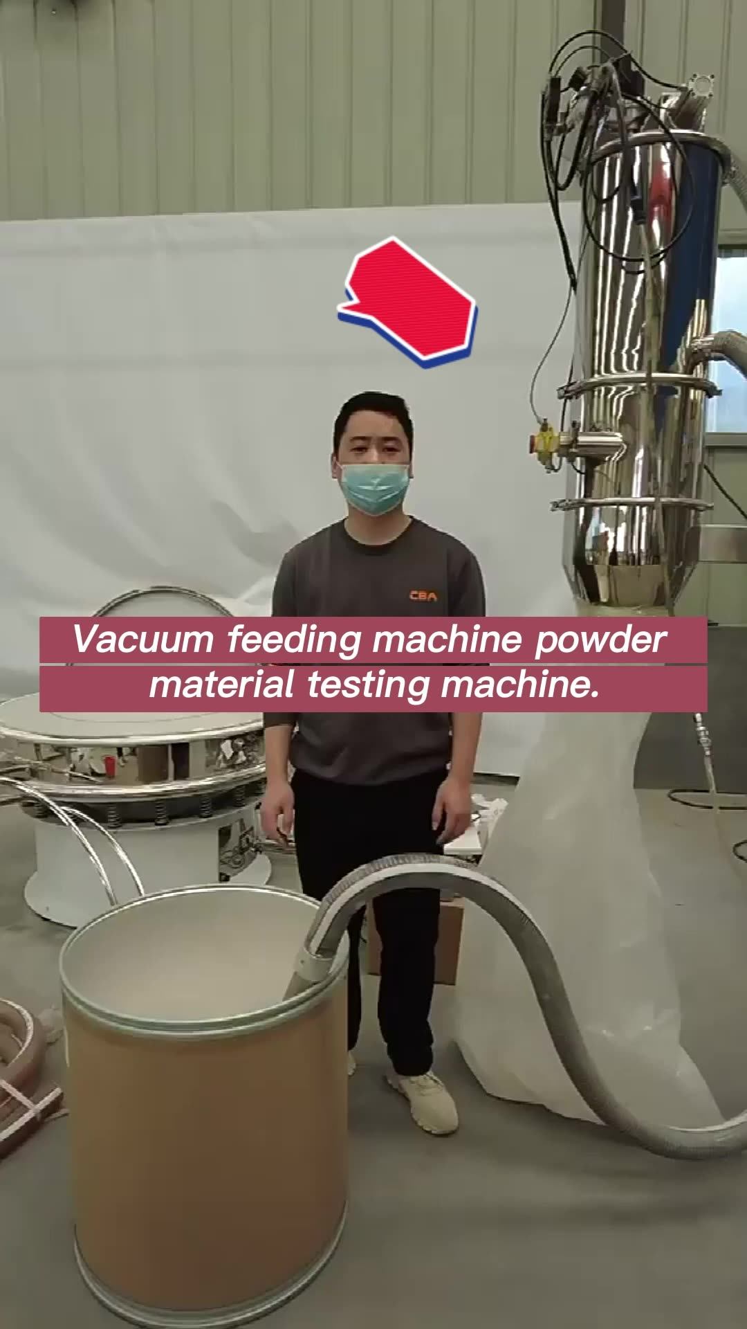Vacuum Vertical Lift Conveyor Zks-1 Prenumatic Pump Powder Sugar Tea ...
