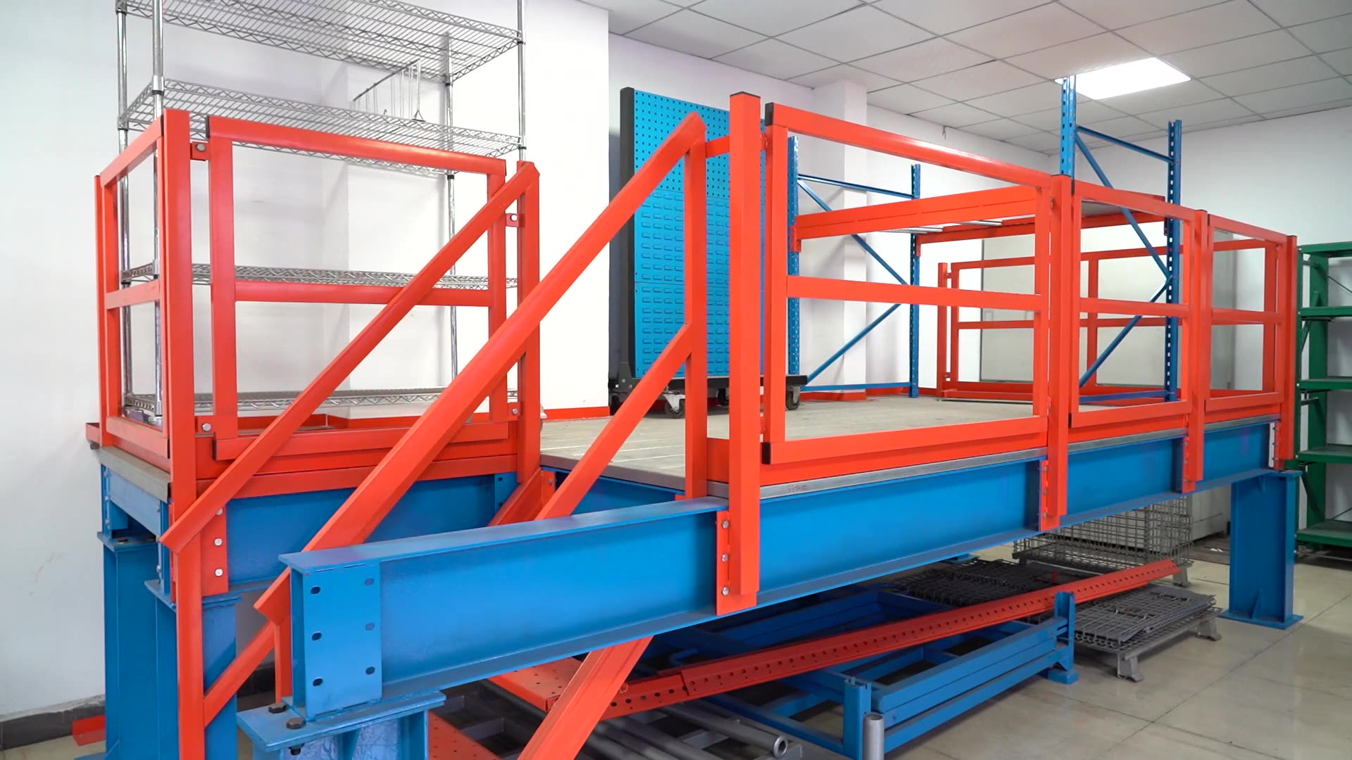 Mracking Prefab Modular Metal Mezzanine Platform Customizable Warehouse ...