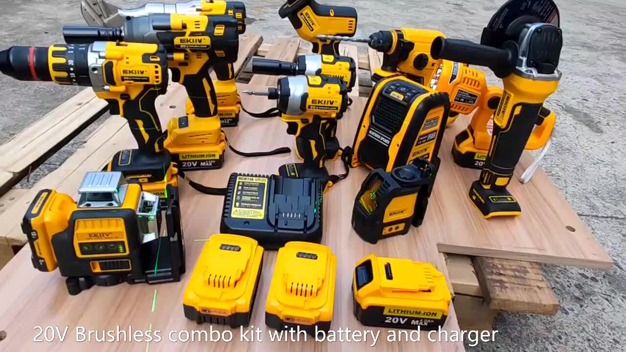Ekiiv New Sealed Original Sales Combo Power Tools 11 Kits Tool Set 20v ...