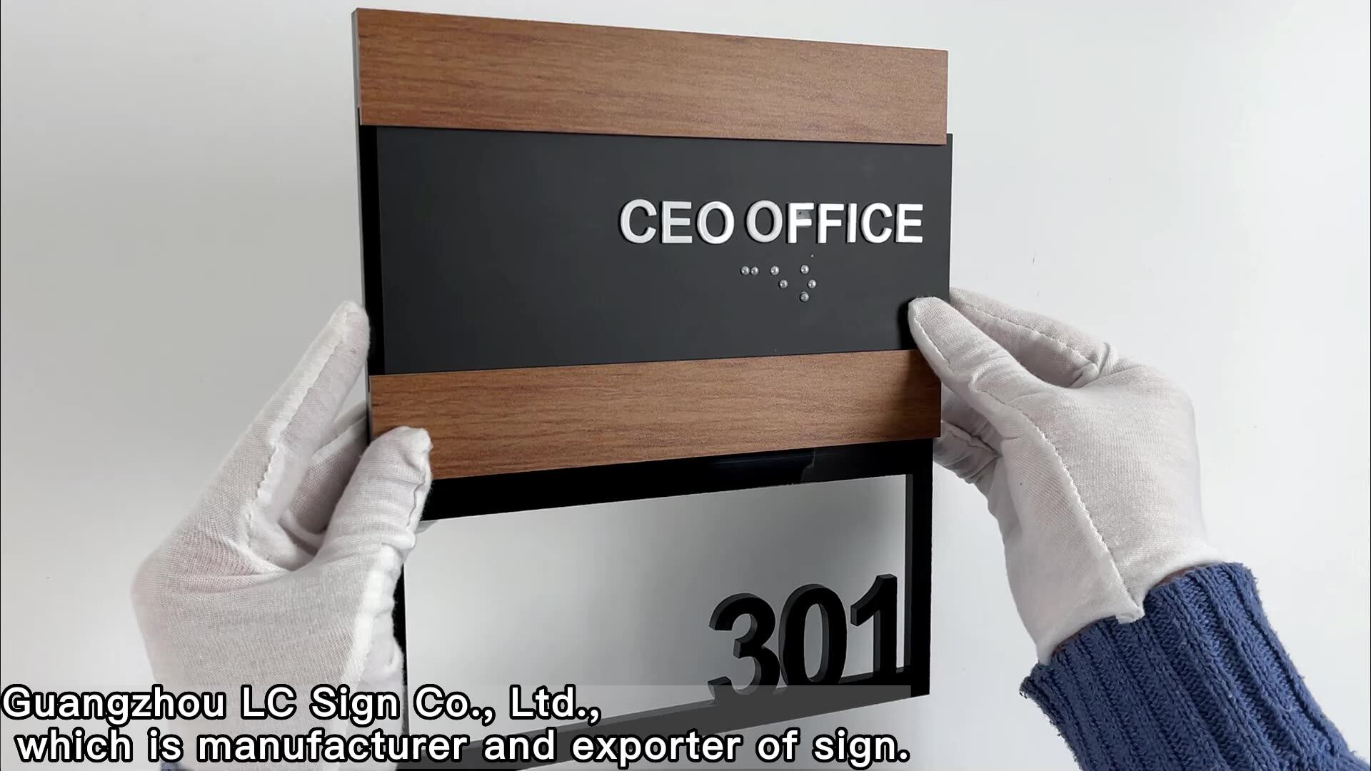 Acrylic Plate Name Numbers Office Room Sign Door Sign With Braille Text ...