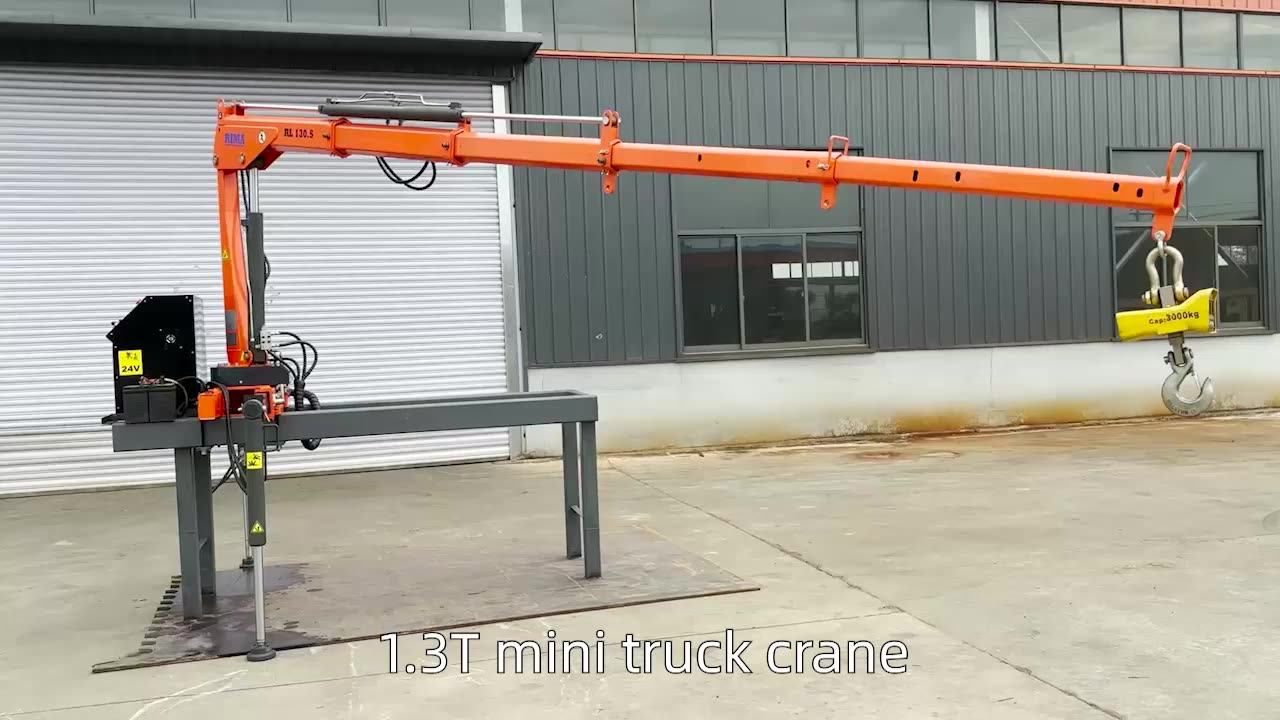 Hydraulic Mini Truck Crane Load Rima Rl130 Folding Booms Pickup Crane ...