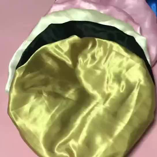 Personalized Silk Satin Hair Bonnets Custom Silk And Bag With Logo ...