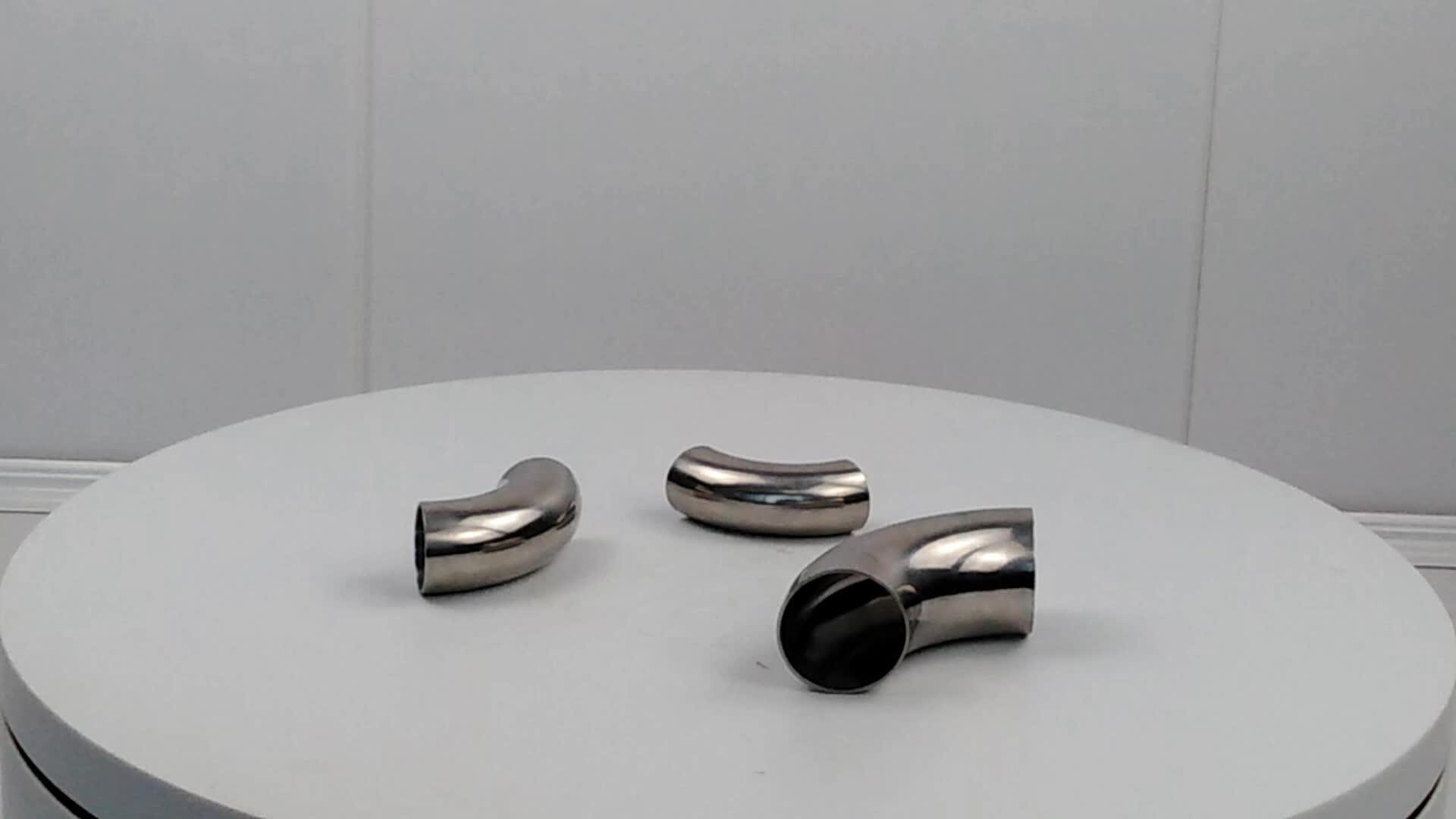 Sanitary Stainless Steel Reducing Elbow Connector 4 Inch 90 Degree ...