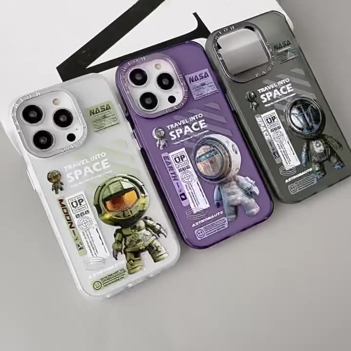 High Quality Sculpture Astronaut Starry Sky Luxury Phone Cases For ...