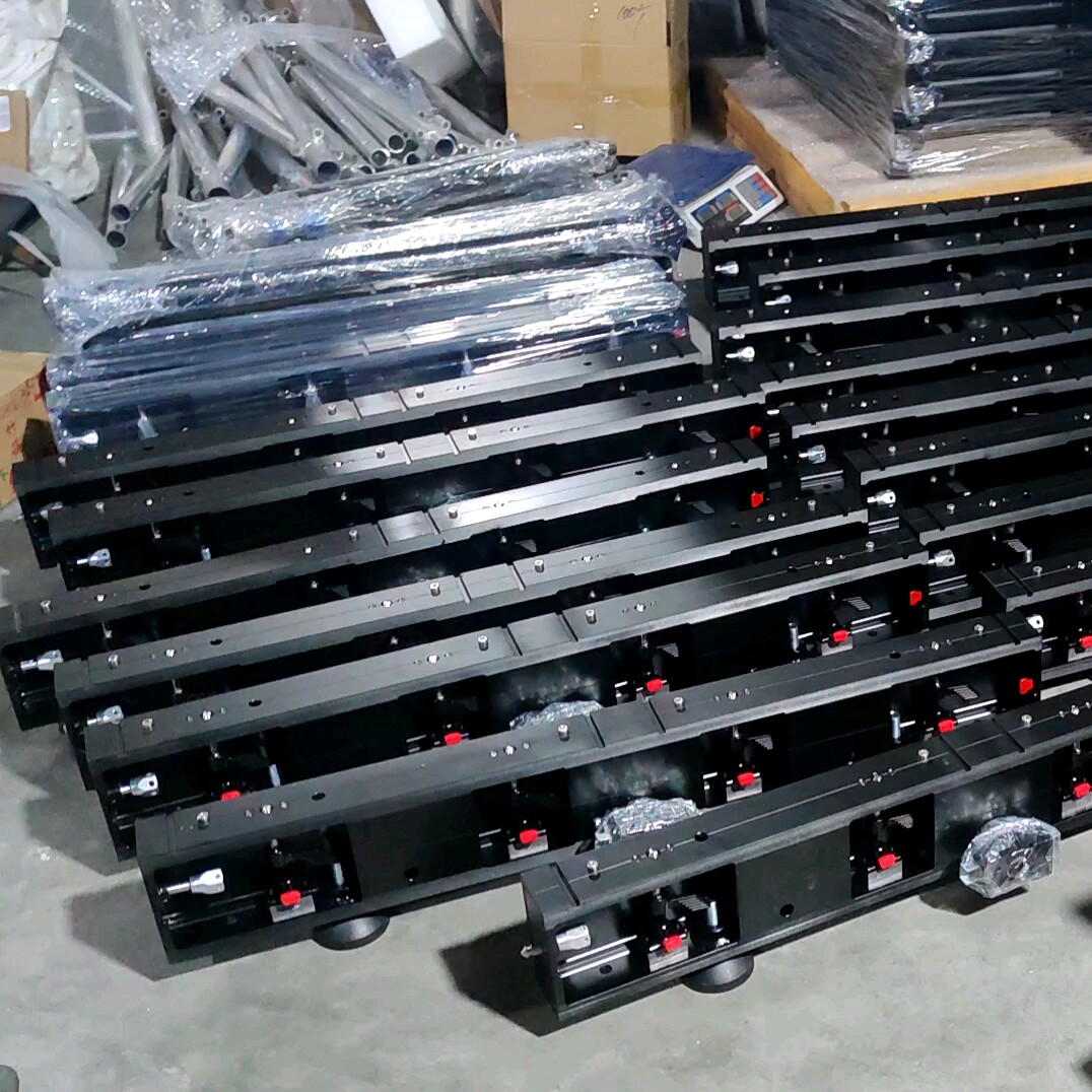 Aluminum Led Video Wall Panel Ground Stand Led Cabinet With Truss Back ...