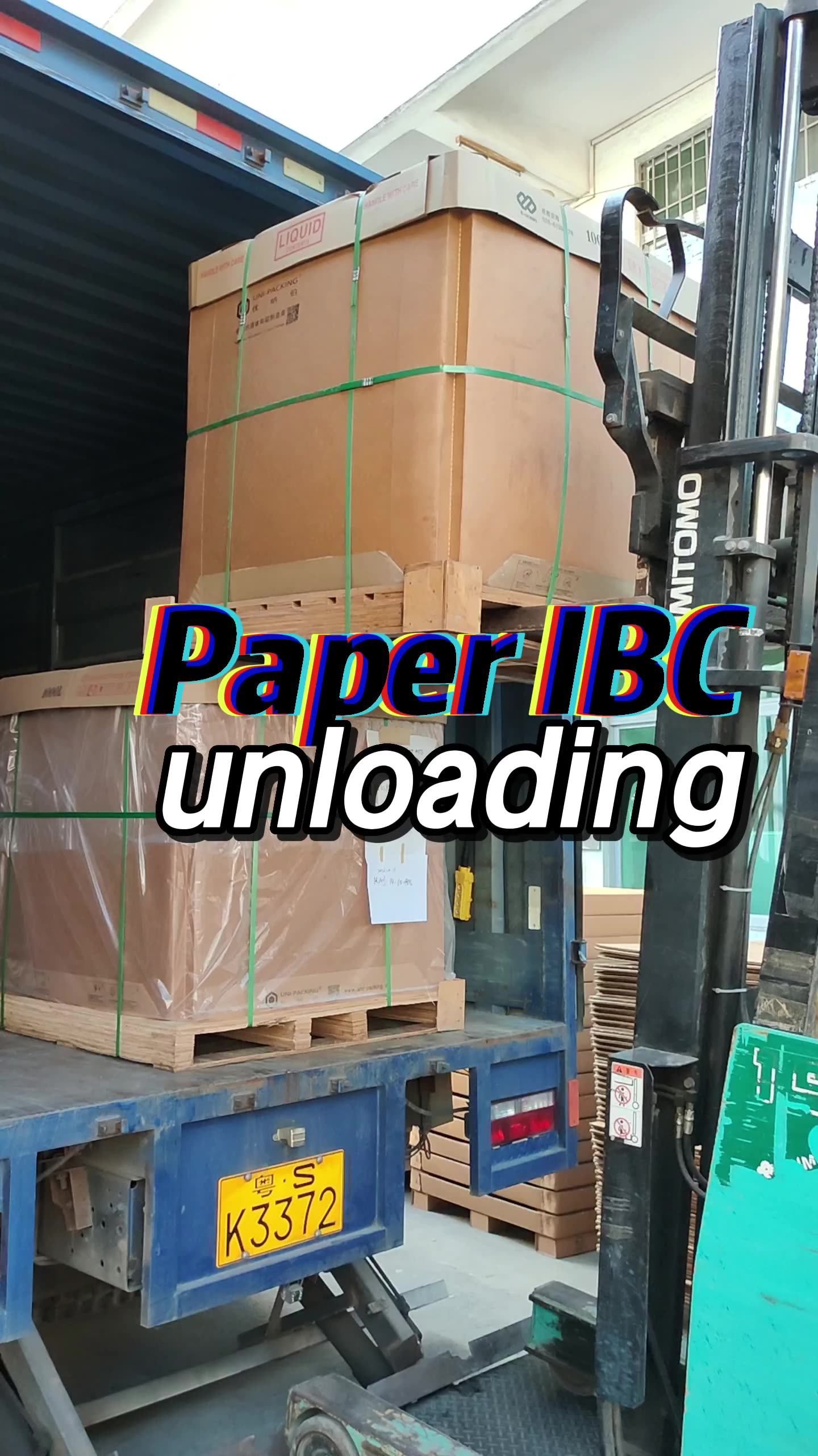 1000l Foldable Square Cardboard Paper Ibc Flexitank Container With ...