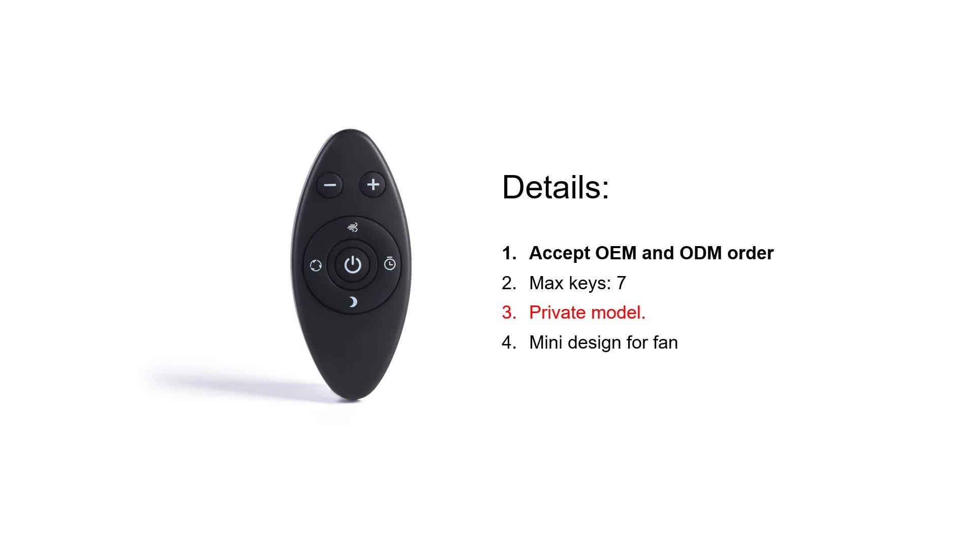 Custom Ir Control Transmitter And Receiver Rc Wall Mounted Fan With ...