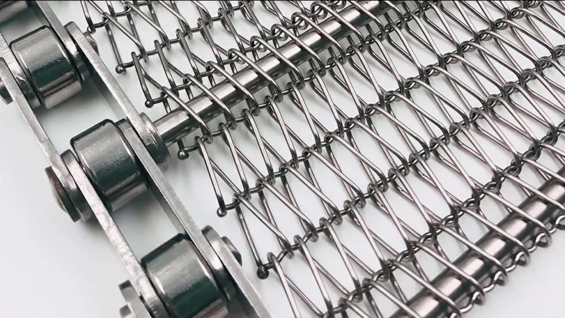 Customization Stainless Steel Chain Link Conveyor Belt For Annealing ...