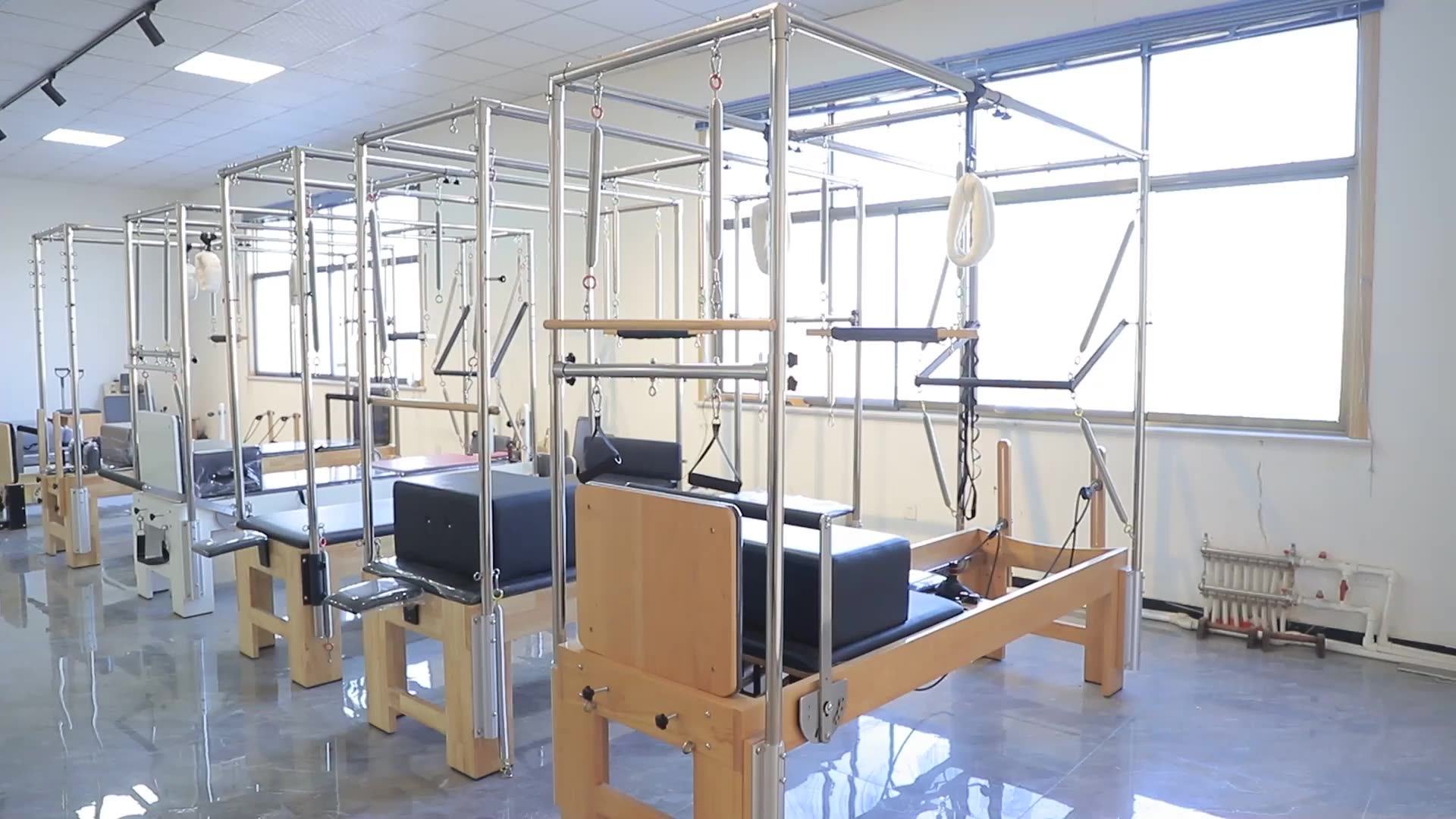 Maple Wood Oak Wood Pilates Reformer Equipment 3 In 1 Home Pilates ...