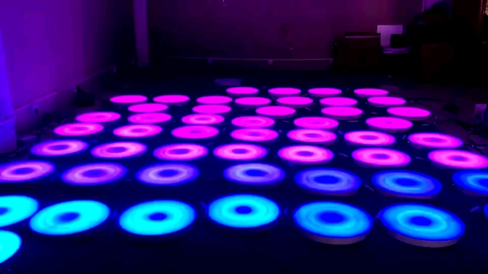 Whole Sale 50cm Rainbow Circle Led Dance Floor Dj Disco Nightclub Dmx ...