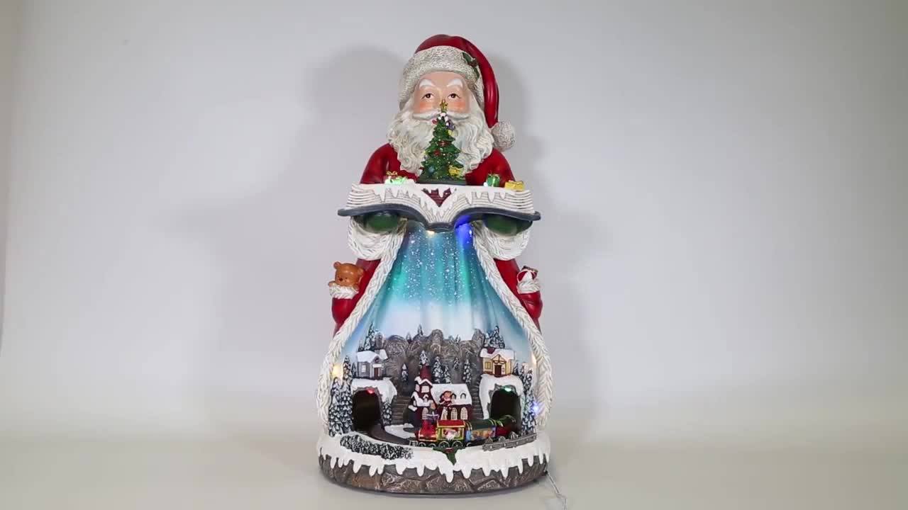 Wholesale Tabletop Oem Battery Led Illuminated Musical Resin Santa ...