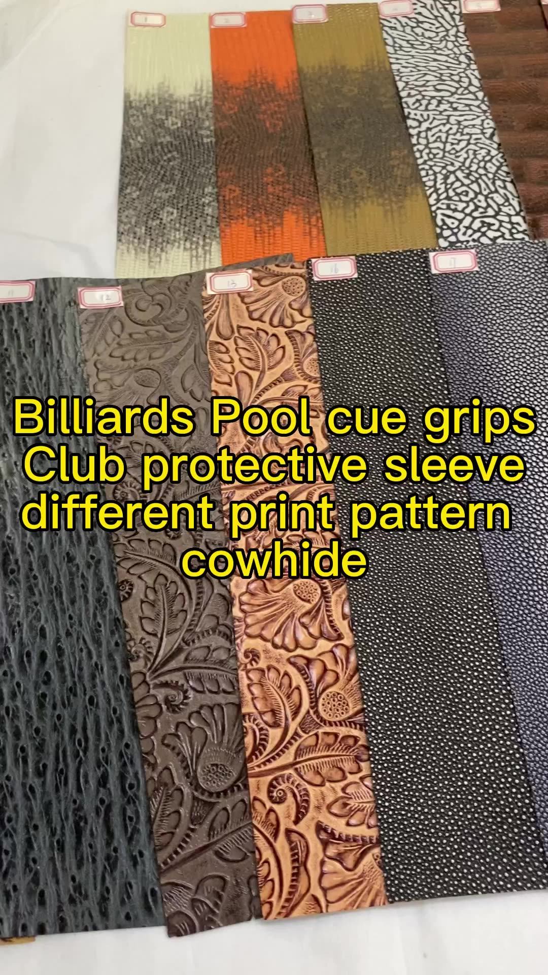 Billiards Pool Cue Grips Club Protective Sleeve Genuine Leather ...
