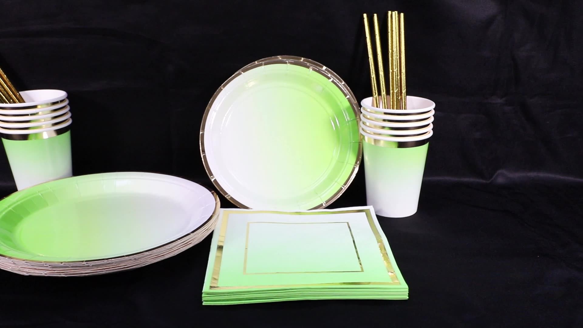 Cute Cartoon Printed Kids Party Decoration Paper Party Supplies Set ...