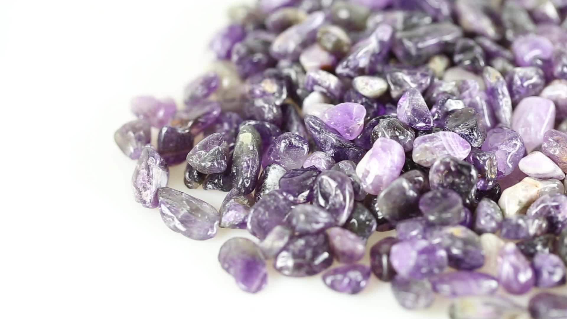 Natural Amethyst Quartz Crystal Polished Tumbled Stones - Buy Tumbled ...