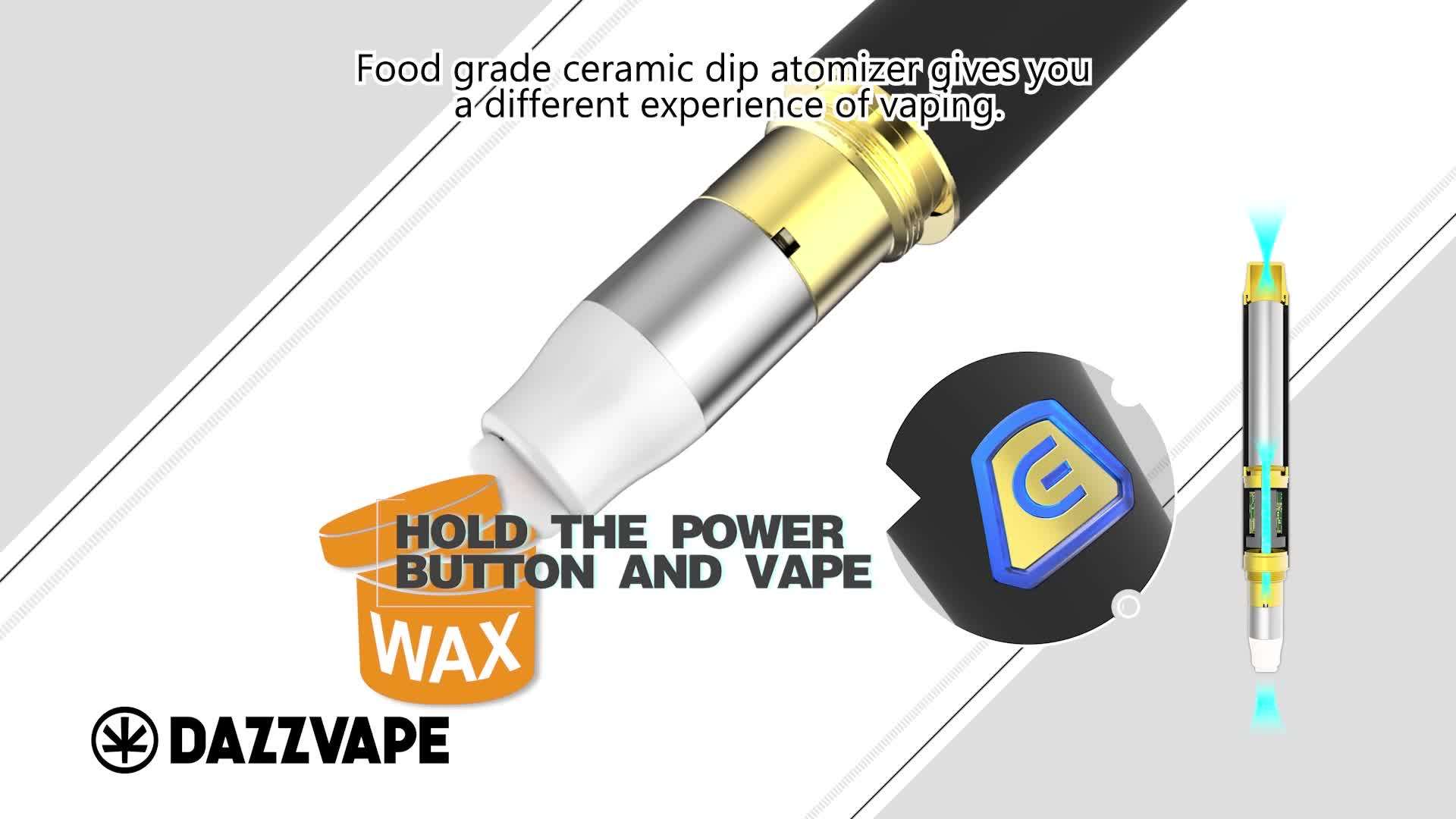 Custom Mini Portable Acus Wax Vape Pen Rechargeable 1.2ohm Ceramic Dip ...
