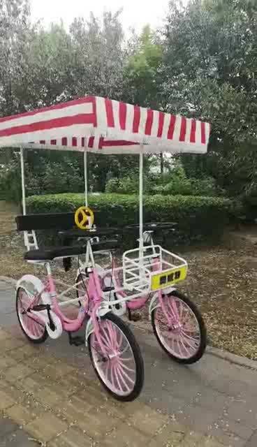 2 Seater Pink Color Tandem Bikes/adults Tandem Bicycle/sightseeing 2 ...