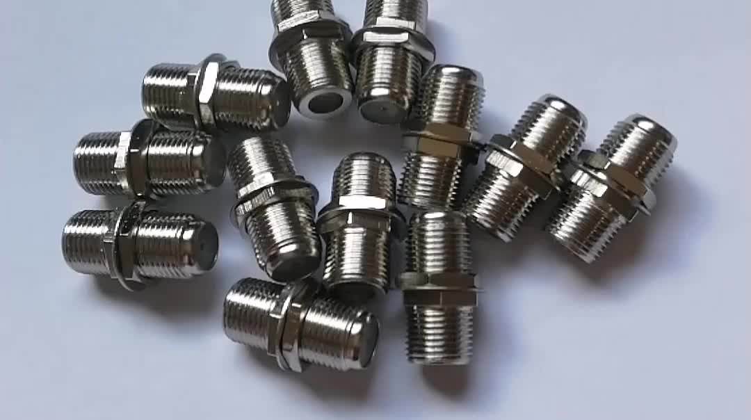 F81 Coax Barrel Connector F Female Splice Rg6 Rg59 Tv Internet Cable ...