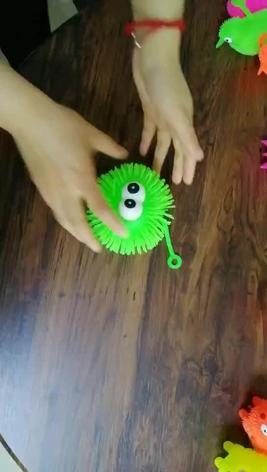 Flashing 2 X Bulging Eyes Stress Puffer Balls -squidgy Ball,Squeeze ...