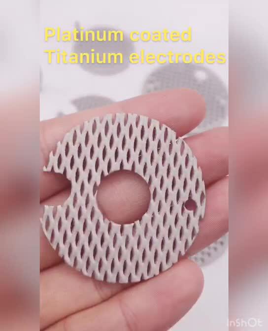 99.99 Pure Platinum Coated Titanium Anodized Plate For Water Ionizer ...