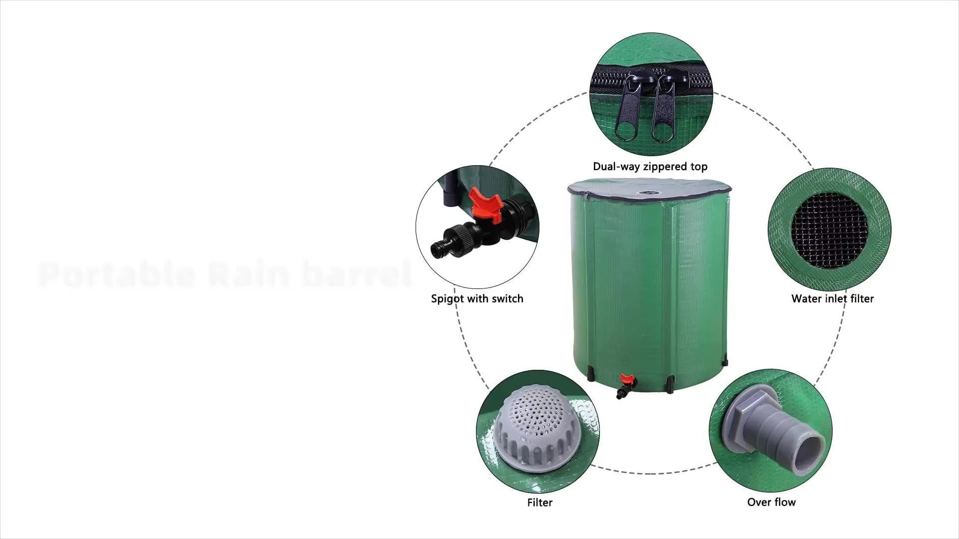 50l-1000l Waterproof Pvc Rain Barrels For Rain Water Collecting - Buy ...