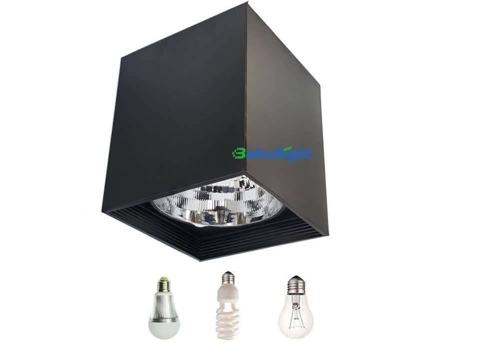 Surface Mounted E 27 Square Housing Led Down Light Fitting E27 ...