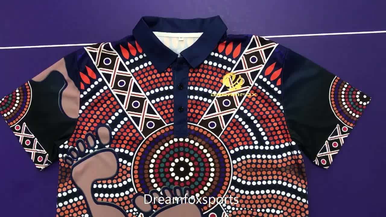 Wholesale New Aboriginal Polo Shirt Design 100% Polyester Quick Dry ...