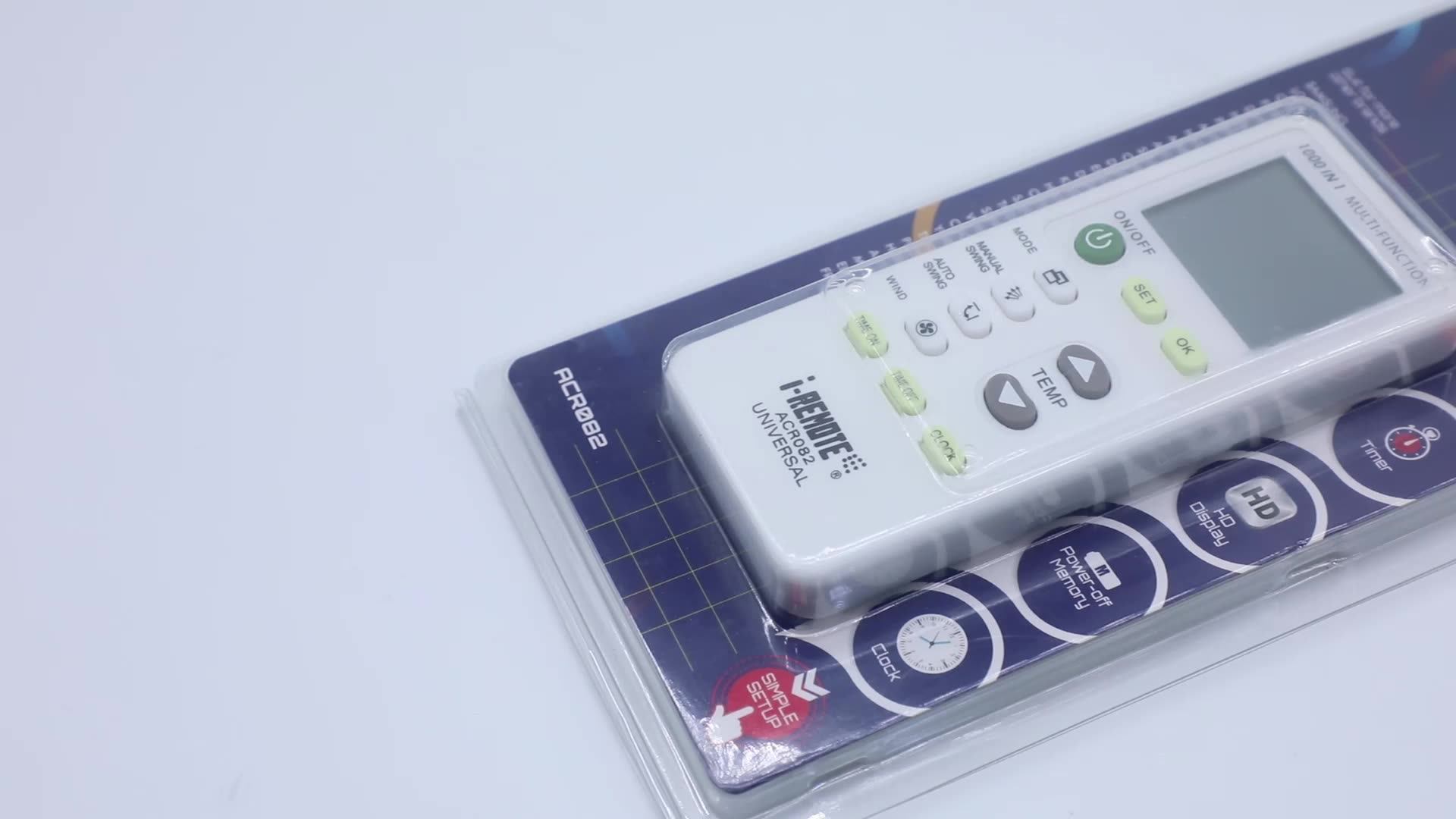 I-remote Acr082 Universal Air Conditioner Remote Control Codes With Hd ...