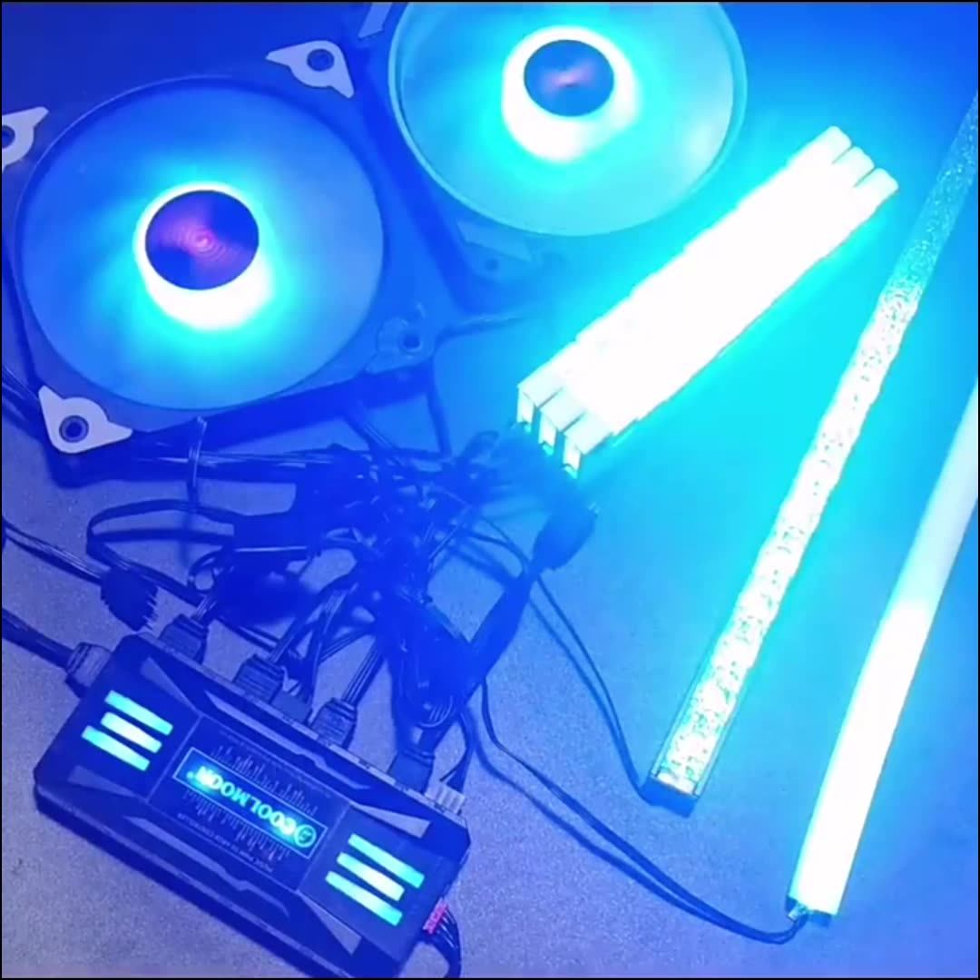 Coolmoon Gaming Computer Pc Argb Sync Music Controller Wireless Remote ...