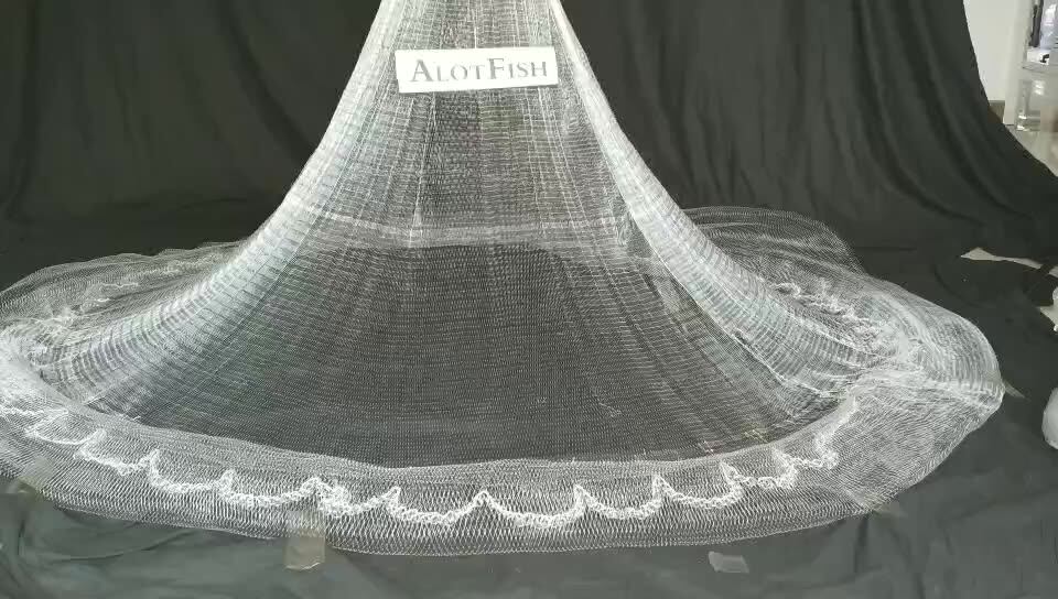 Alotfish 8ft 1/4'sq Lead Chain Cast Net Throwing Bottom Pocket Cast Net ...