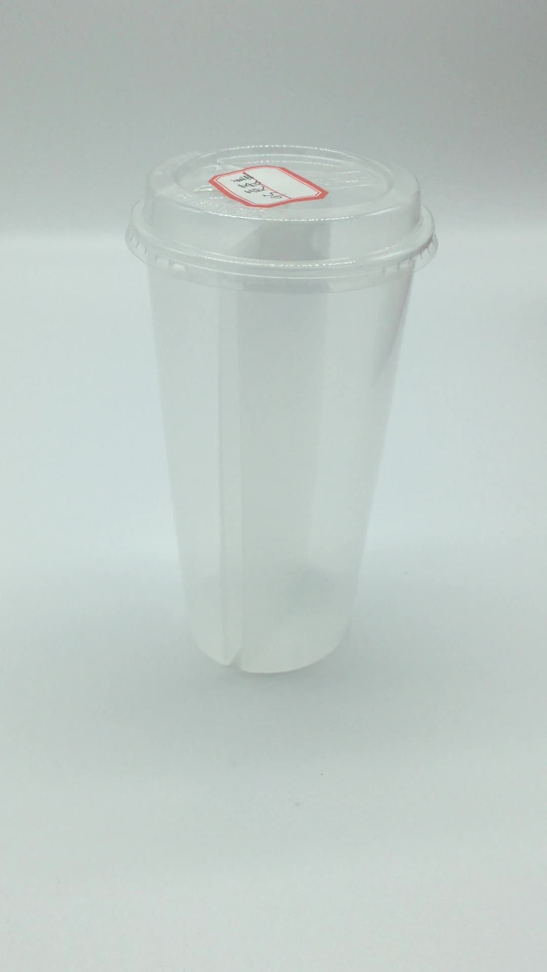 2 Compartment 700ml Double Enjoy Bubble Tea Cup Twins Plastic ...
