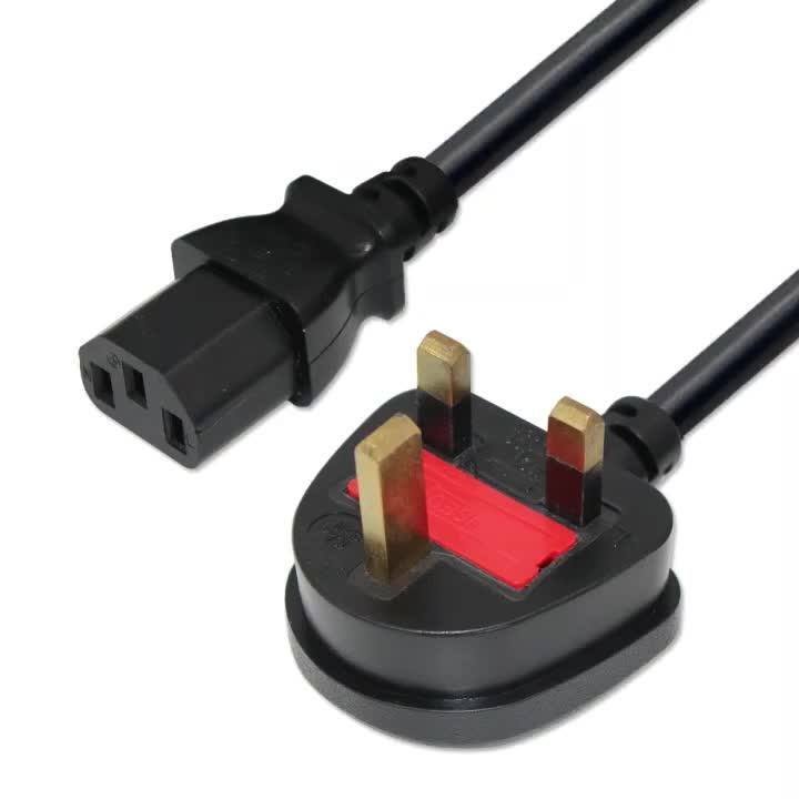 White Kettle British Prong 3pin Adapter With Iec 320 Bsi Approved ...