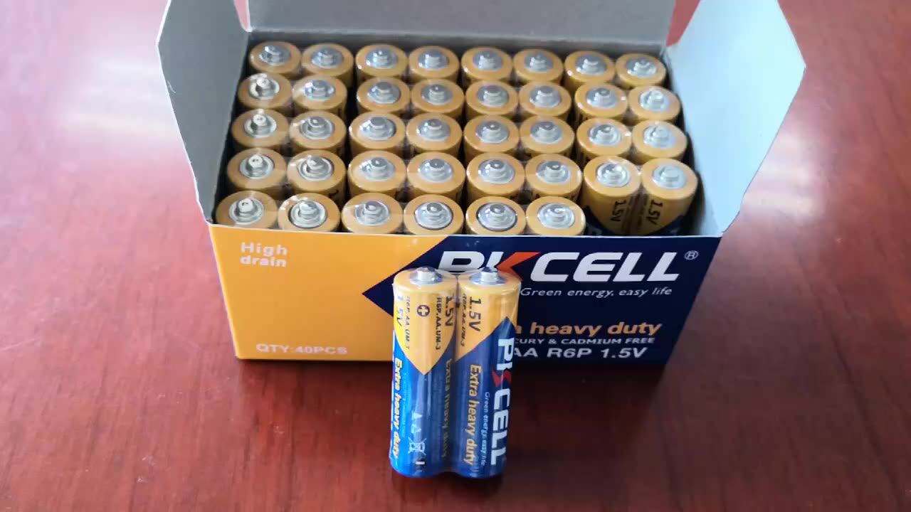 Zinc Carbon Um3 Dry Battery R6p Aa 1.5v Super Heavy Duty Aa Battery ...