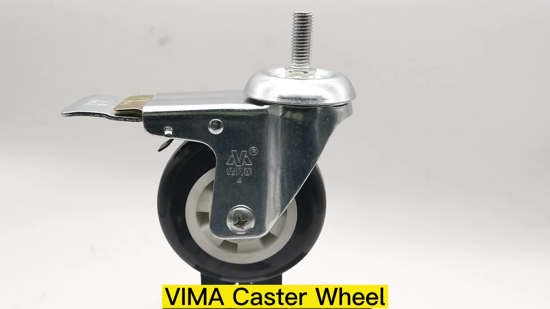 Vima High Quality Stem Caster Brake 4 Inch Oem Odm Heavy Duty Pu ...