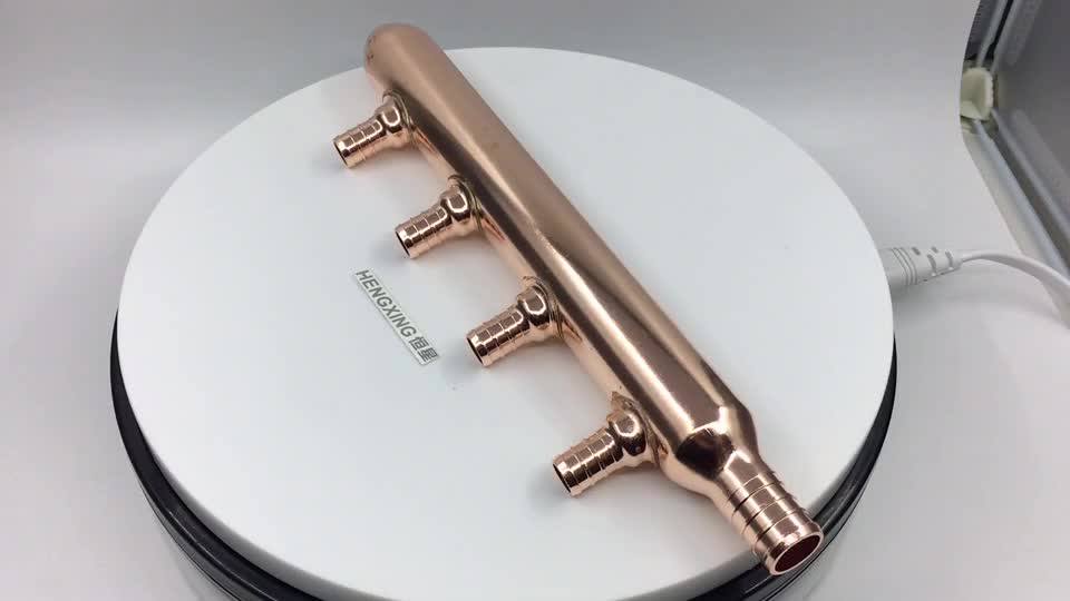 Welding Copper Manifold Header With Ball Valve Copper Pipe Fittings For ...
