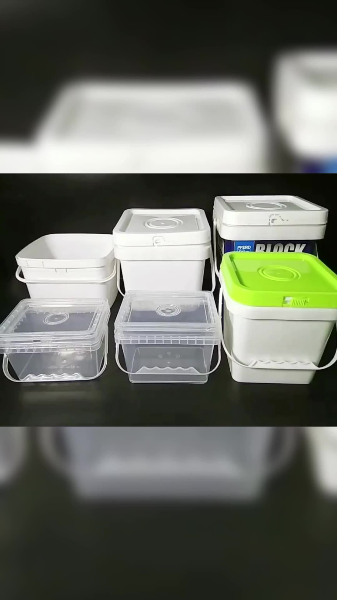 280ml 500ml 1l 2 Liters Small Food Grade Clear Square Plastic Buckets ...