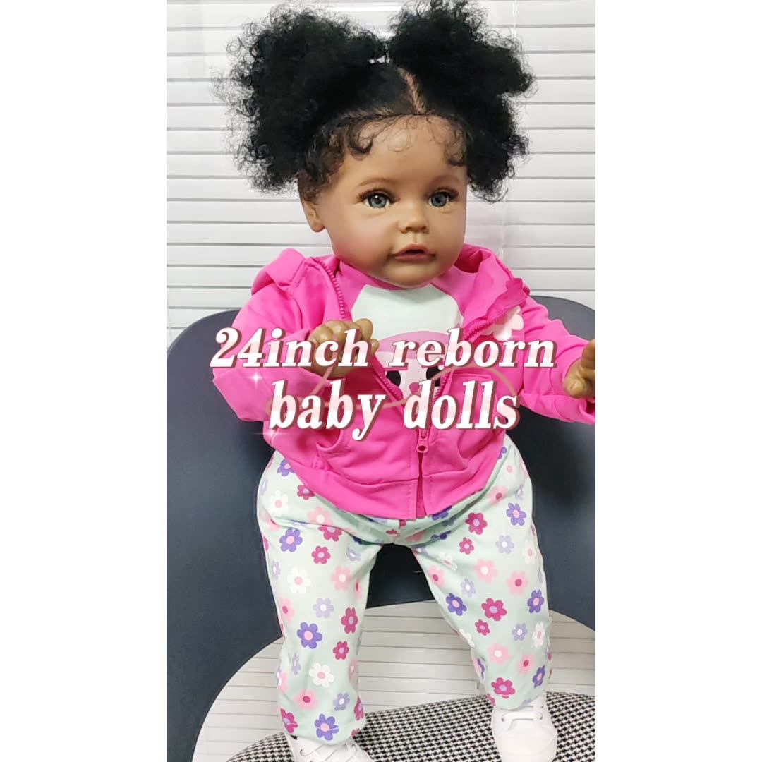 Realistic Reborn Dolls Cute 60cm Baby Girl Babe Silicone Baby Toys ...