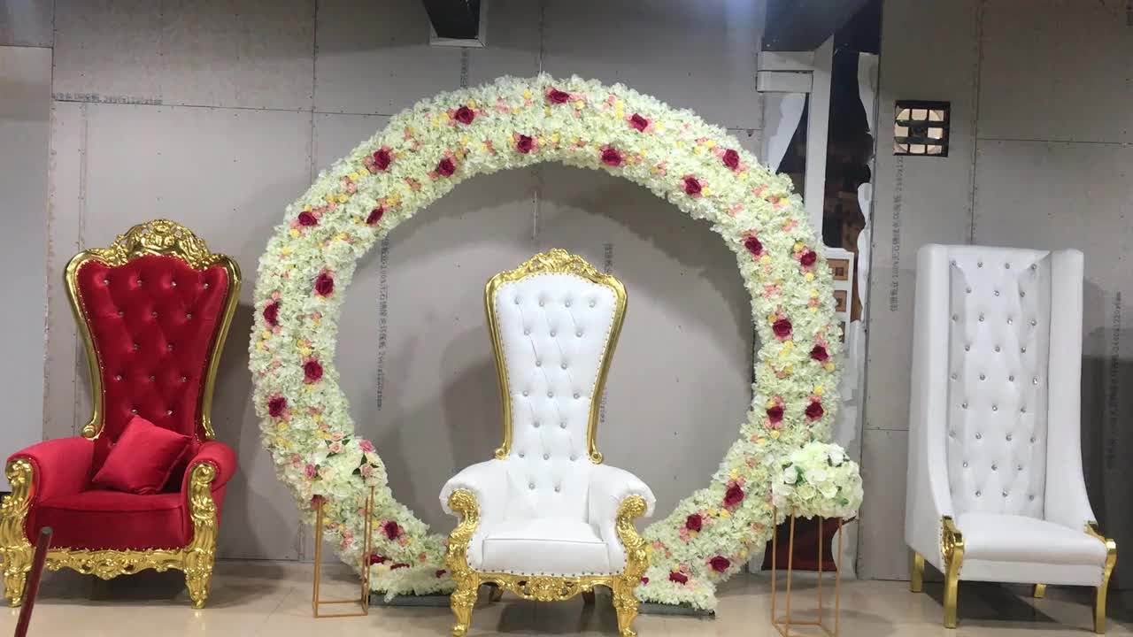 Crown & Royal Wedding Use High Back King Throne Chair For Bride And ...