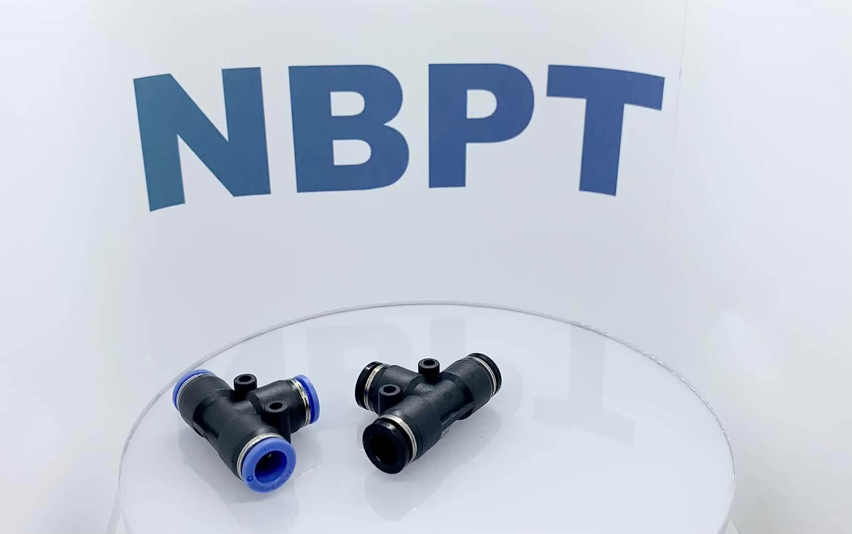 Nbpt Metric Inch Equal Tee One Touch Push In To Connect Pneumatic Quick ...