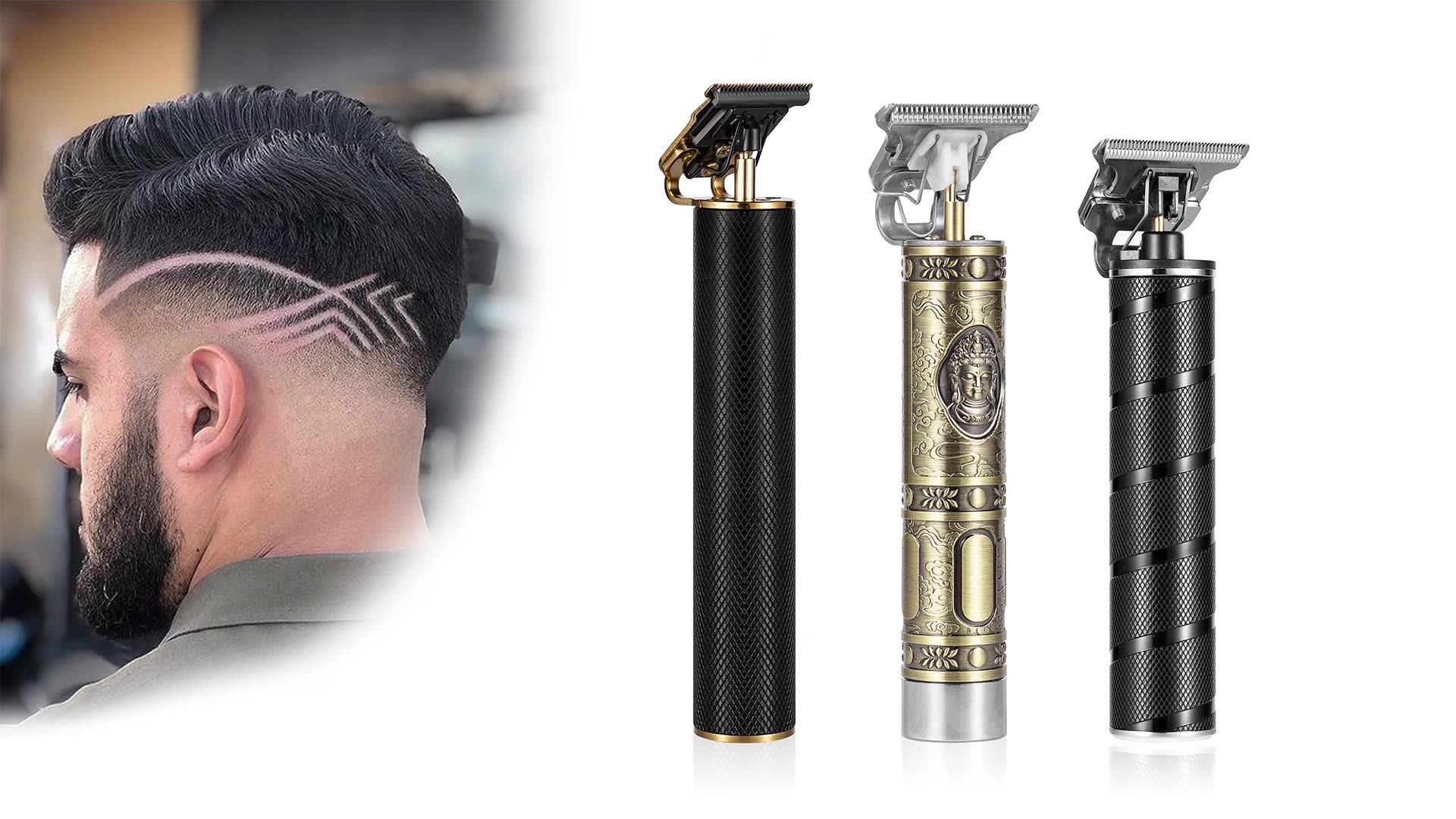 Usb Rechargeable T9 Baldheaded Hair Clipper Electric Hair Trimmer ...