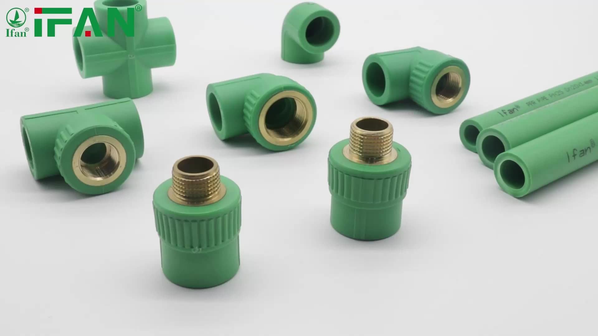 Ifan Germany Standard Ppr Pipes And Fittings Green Brass Insert Double ...