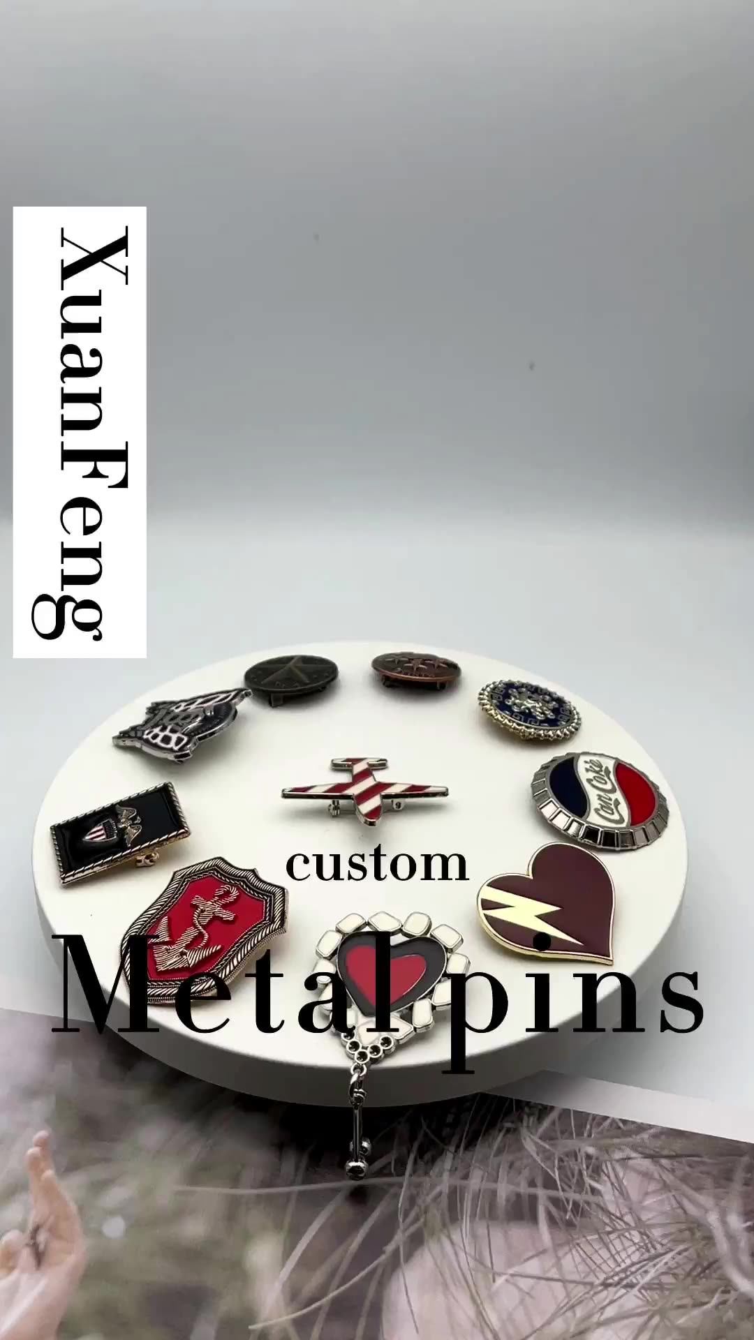 Factory Custom High Quality Brand Logo Metal Brooch And Luxury Women ...