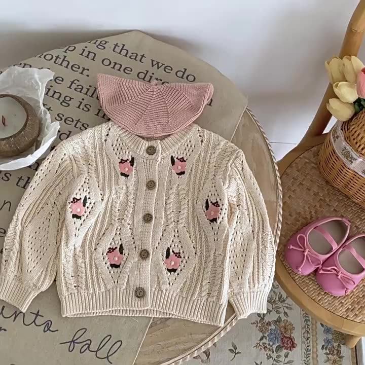 Engepapa Autumn New 0-3 Year Old Girls' Knit Jackets Infant Coat ...