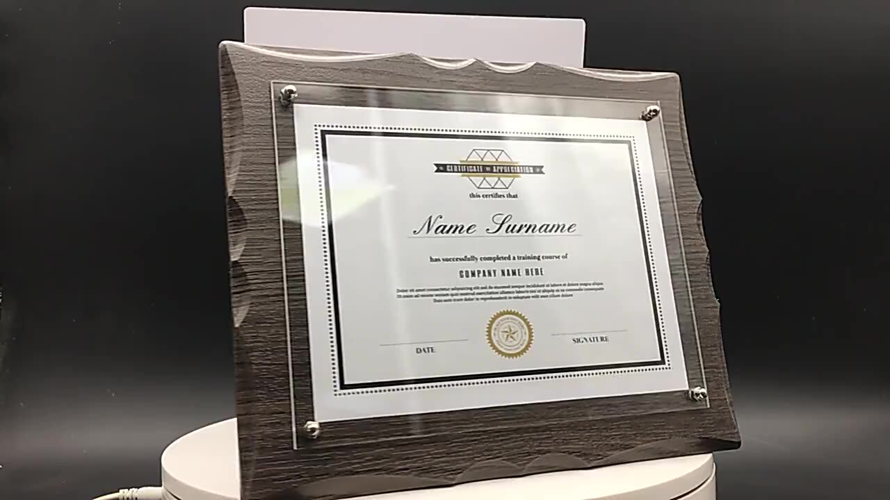 Certificate A4 Display Frame Honor Awards Posed Wooden Photo Frame ...
