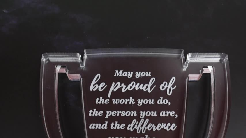 Custom Transparent Clear Glass Acrylic Crystal Shield Award Trophy ...